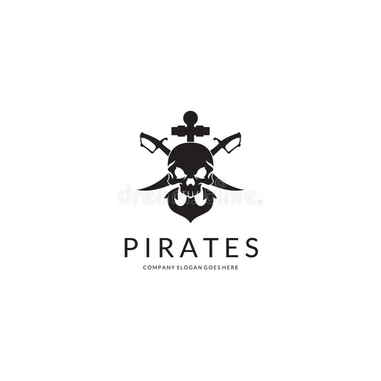 Pirati Logo del cranio illustrazione vettoriale. Illustrazione di ...