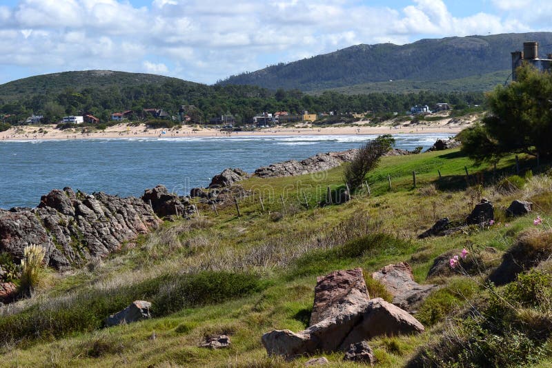 Piriapolis, Uruguay stock image. Image of clouds, rocks - 70482813