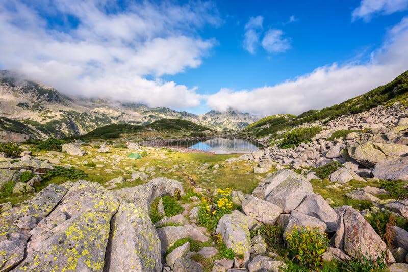 Pirin mountains in summer stock image. Image of environment - 115881107