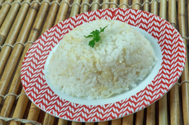 Pirinc pilavi stock photo. Image of kitchen, rice, plate - 92609060