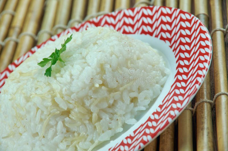 Pirinc pilavi stock photo. Image of kitchen, rice, plate - 92609060
