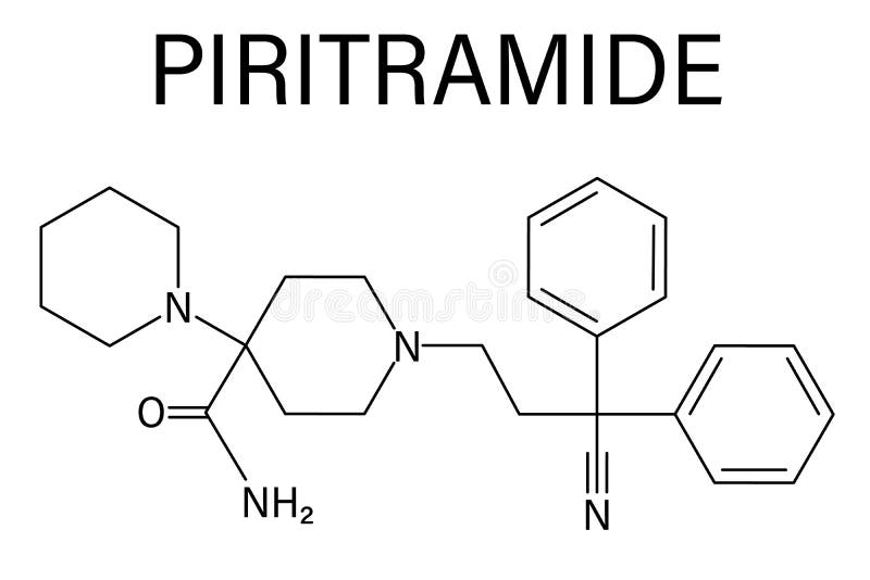 Piritramide Molecule. Skeletal Formula. Stock Vector - Illustration of ...