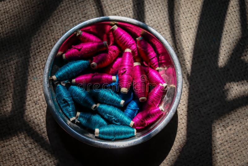 Pirn Bobbin for Hand Shuttle for Handloom Saree Stock Photo - Image of ...