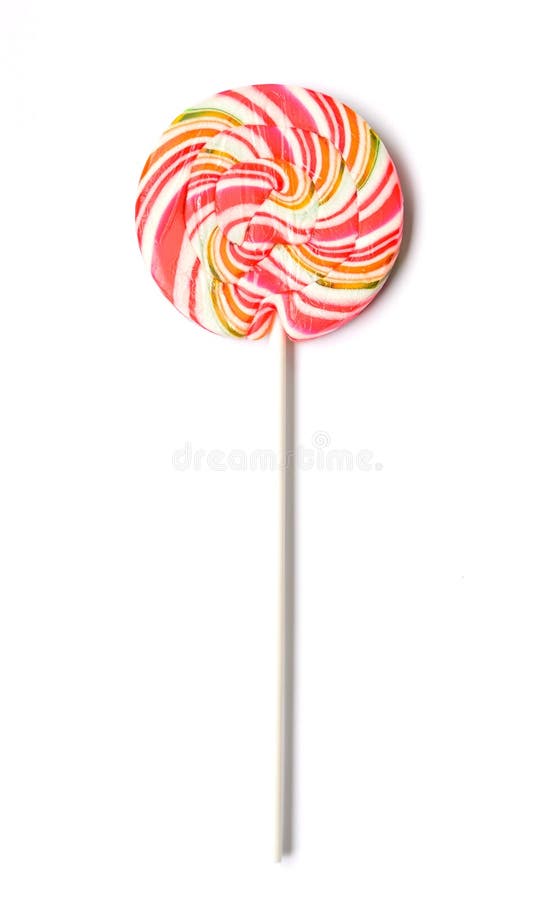 Piruleta Colorida En El Fondo Blanco Foto de archivo - Imagen de dulce ...