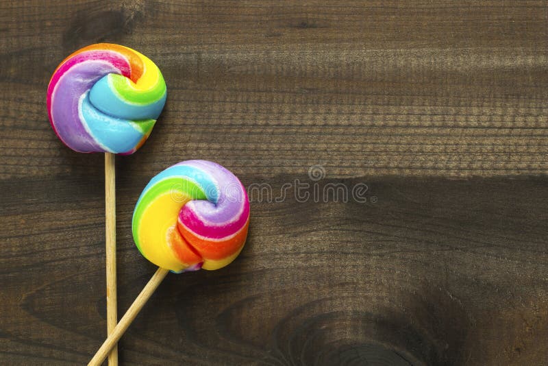 Piruleta Del Color Del Arco Iris Foto de archivo - Imagen de chupete ...