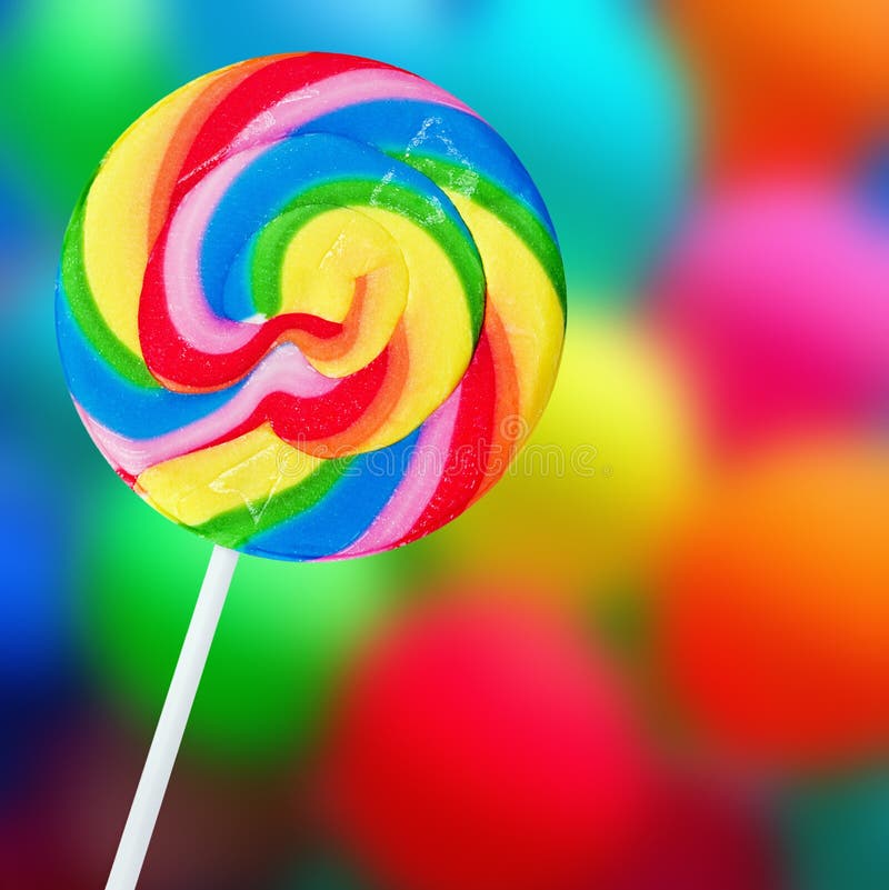 Pirulito Espiral Colorido Isolado No Branco Foto de Stock - Imagem de ...