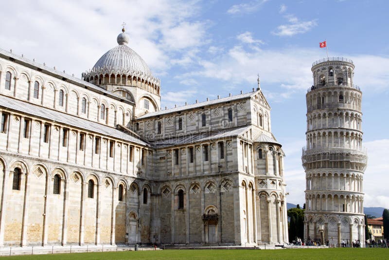 The Leaning Tower of Pisa and the Duomo Stock Image - Image of ...