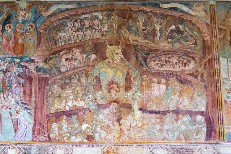 DanteÂ´s Inferno Painted on Wall Inside Historic Building in Pisa ...