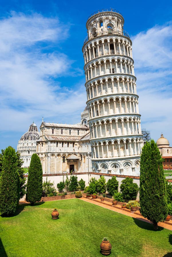 Perspective of the Leaning Tower and Other Historic Monuments in Pisa ...