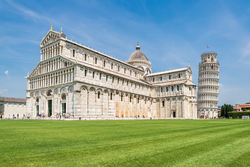 Perspective of Basilica and the Leaning Tower Pisa Editorial Image ...