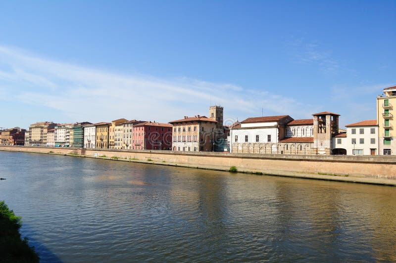 Pisa: Arno River stock image. Image of pisa, rural, arno - 10678357