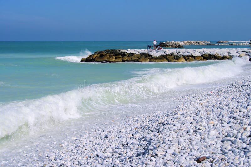 Pisa beach stock image. Image of blue, pebble, pisa, tuscany - 14853197