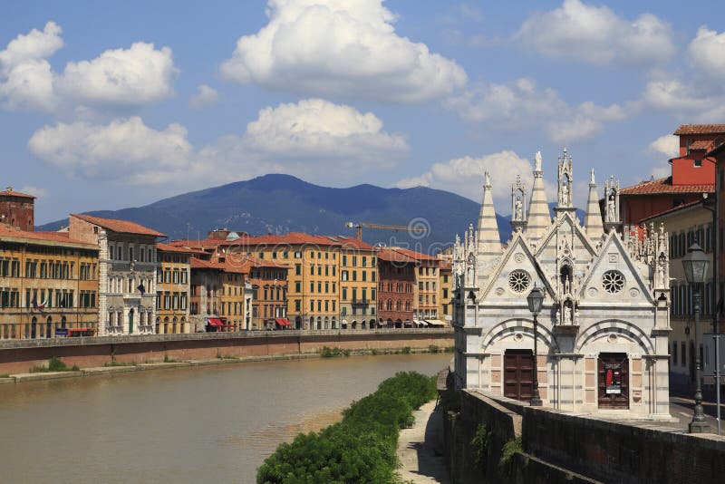 Pisa city view stock image. Image of clouds, italian - 43309055