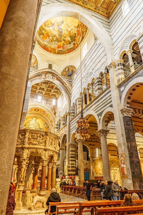 Pisa, Italy, January 2, 2024: Interior View of Pisa Cathedral Editorial ...