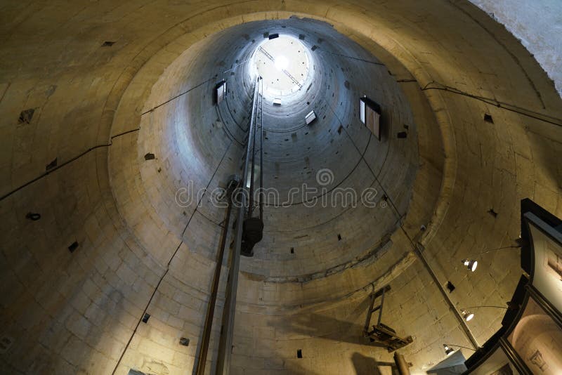Inside of the Leaning Tower of Pisa Stock Photo - Image of spiral ...