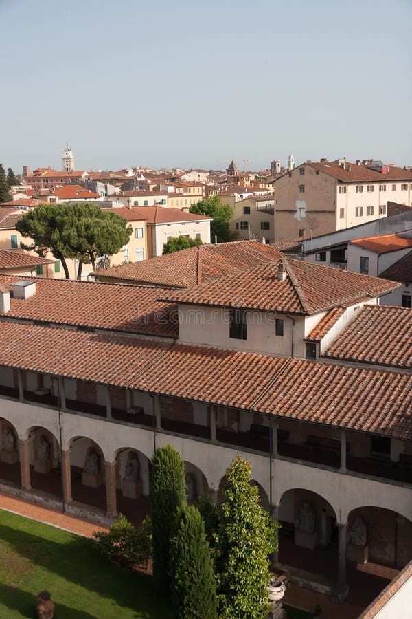 Pisa Old Town Center Cityscape Stock Image - Image of castle ...