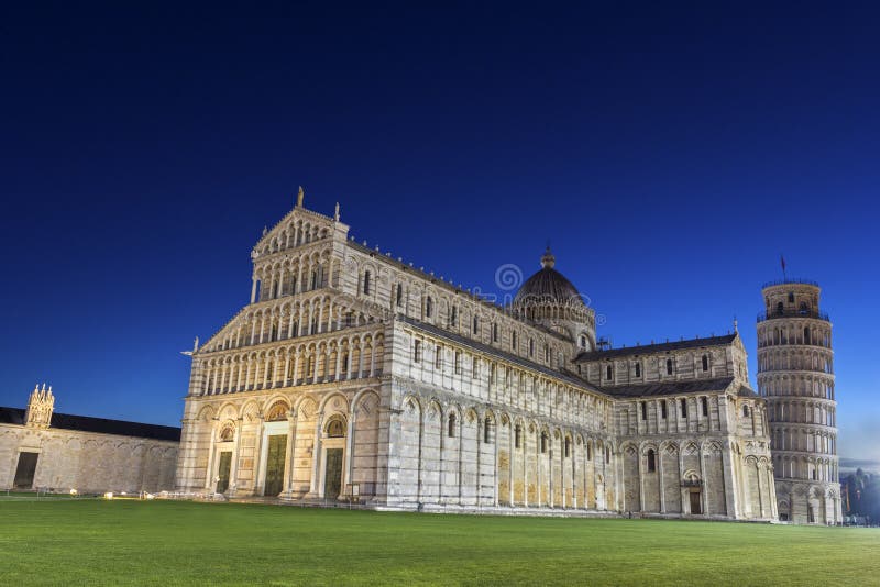 Pisa S Cathedral Square with the Tower of Pisa and the Cathedral Stock ...