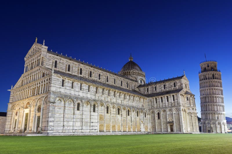 Pisa S Cathedral Square with the Tower of Pisa and the Cathedral Stock ...