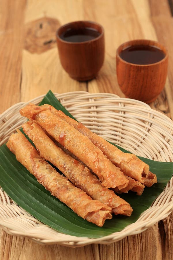 Pisang Aroma or Banana Spring Roll Stock Photo - Image of culinary ...