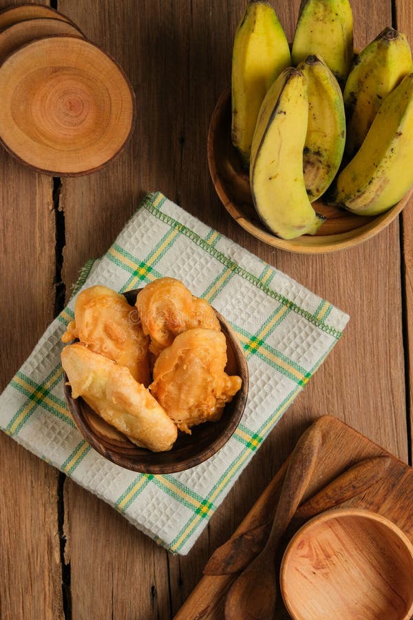 Pisang Goreng or Fried Banana Served on Wooden Table Stock Image ... Pisang Goreng or Fried Banana Served on Wooden Table Stock Image ...