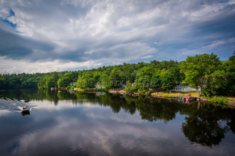 The Piscataquog River, in Manchester, New Hampshire. Stock Photo ...