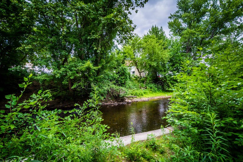 The Piscataquog River, in Manchester, New Hampshire. Stock Photo ...