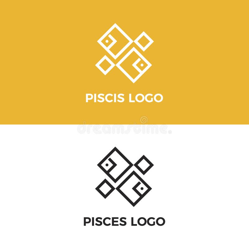 Pisces Logo stock vector. Illustration of aquarium, company - 91812959