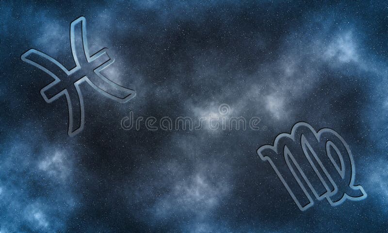 Pisces and Virgo Compatibility Stock Photo - Image of astrological ...