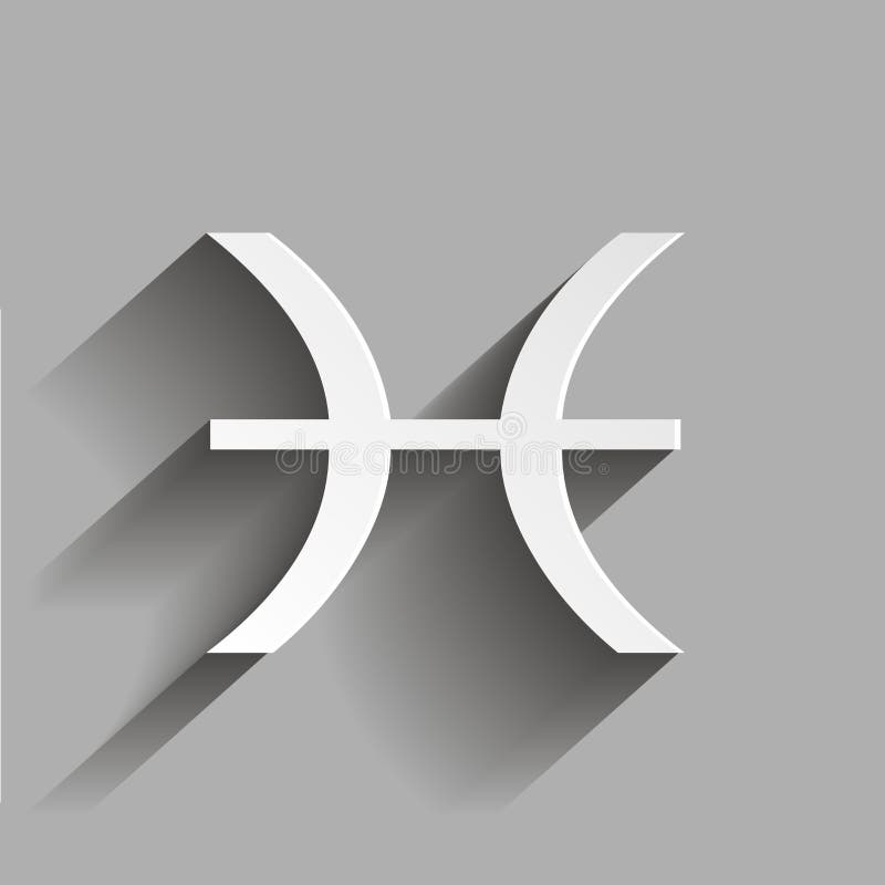 Pisces Zodiac Sign. Astrological Symbol. Stock Vector - Illustration of ...