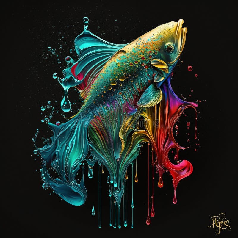 Pisces Zodiac Sign in Different Colors Stock Illustration ...