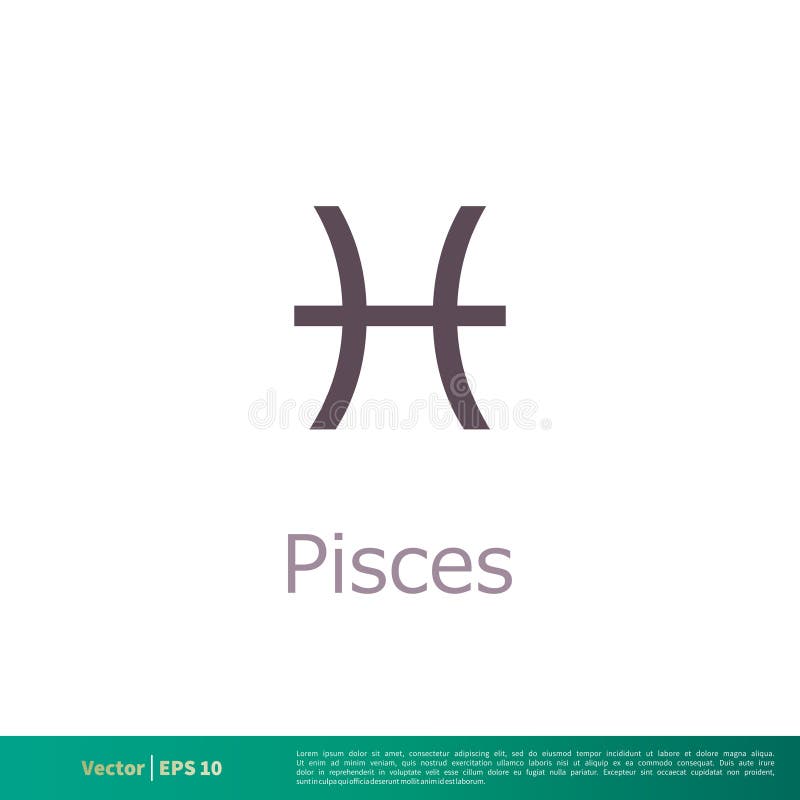 Pisces - Zodiac Sign Icon Vector Logo Template Illustration Design ...