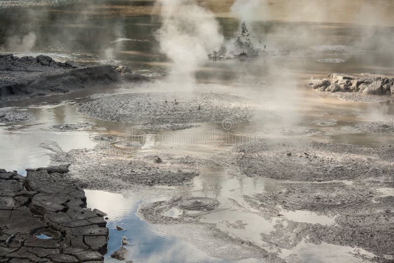 Piscinas Del Fango En Waimangu Foto de archivo - Imagen de fango ...