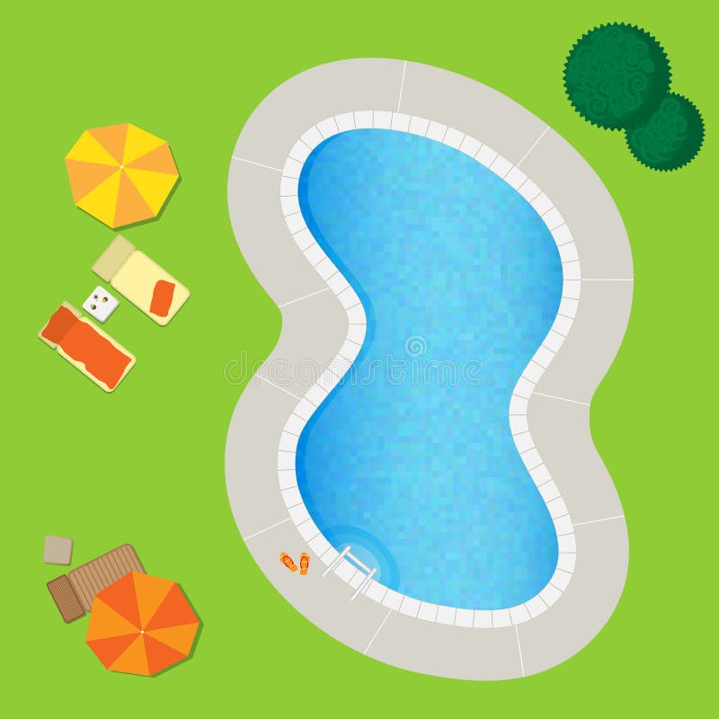 Une Jeune Fille Dans La Piscine Illustration de Vecteur - Illustration ...