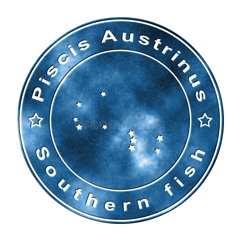 Piscis Austrinus Star Constellation, Southern Fish Constellation Stock ...