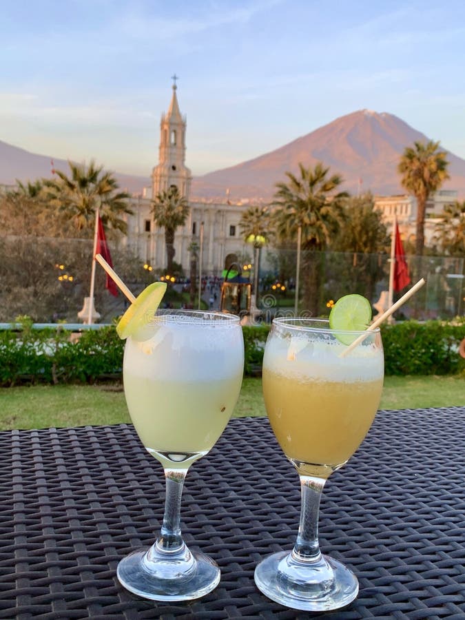 Pisco Sour in Arequipa Peru Stock Photo - Image of pisco, america: 307218138