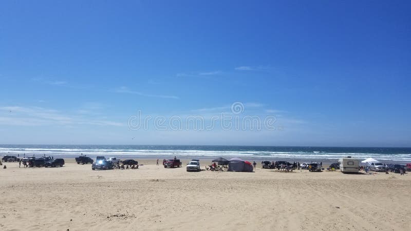 Pismo Beach Sand Sky Ocean editorial stock image. Image of ocean ...