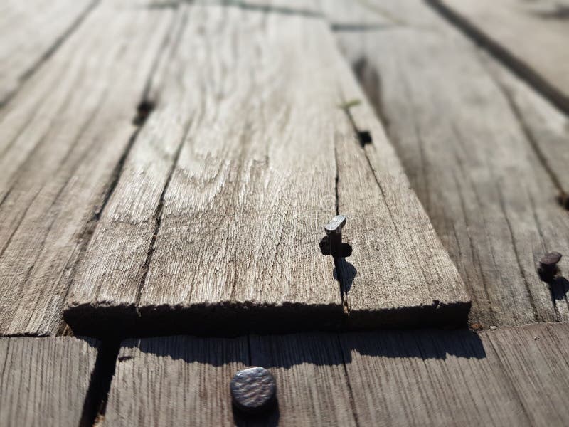 Piso De Madera Con El Clavo Foto de archivo - Imagen de modelo ...