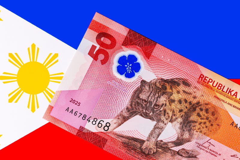 50 Piso Philippines, New Polymer Note 2025 with Visayan Leopard ...