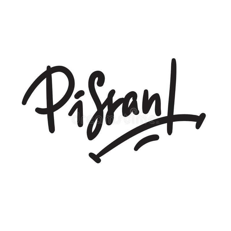 Pissant Letras Exhaustas De La Mano Diccionario Urbano Argot Ordinario Ilustración Del