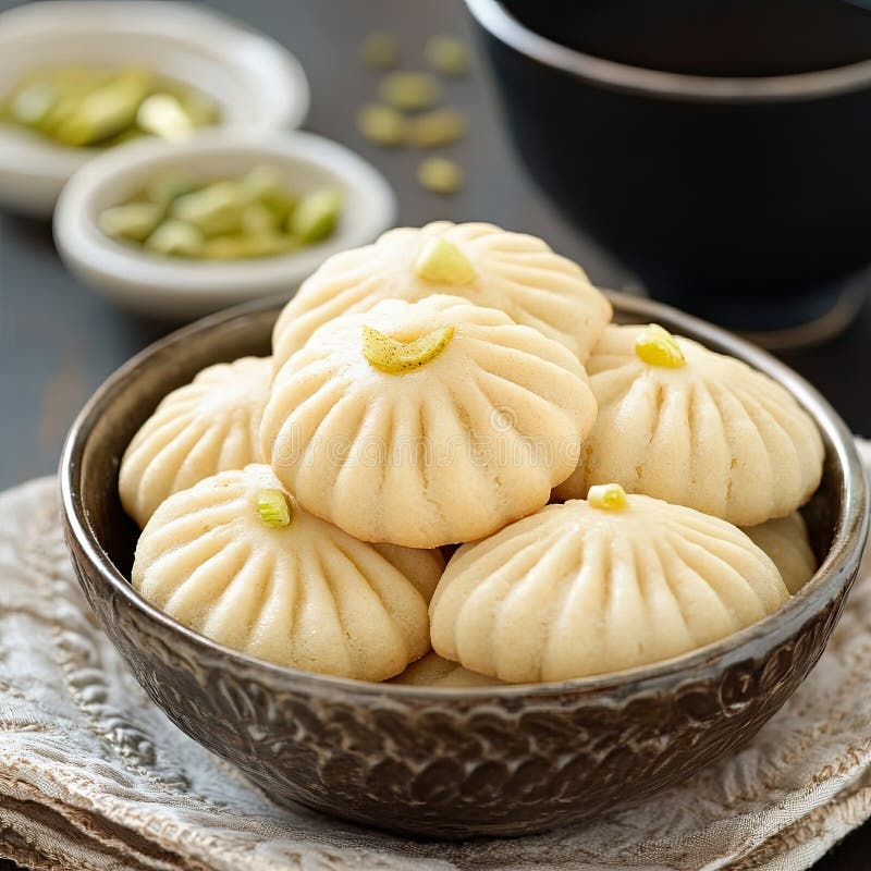 Pista Cookies in Bowl stock image. Image of food, pista - 353443563