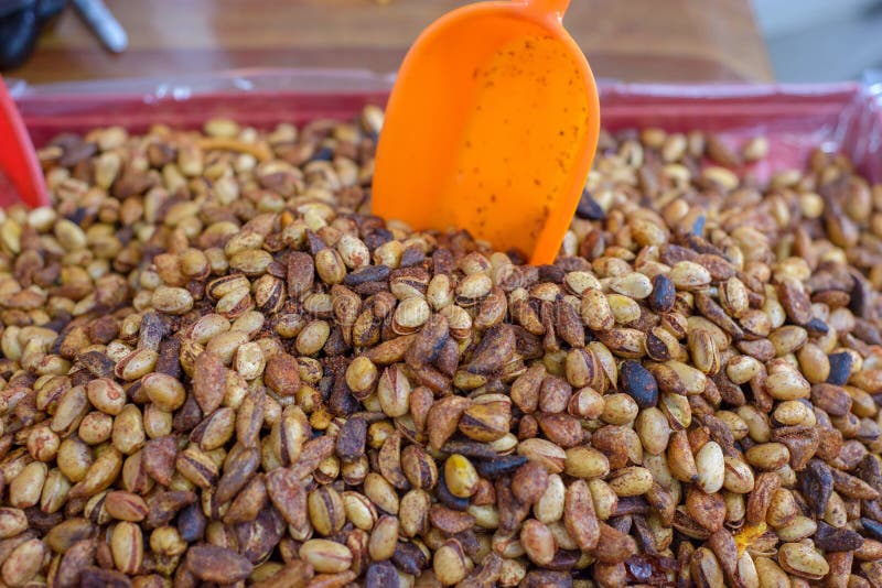 Pistachio with chili. stock image. Image of botana, roasted - 296484359