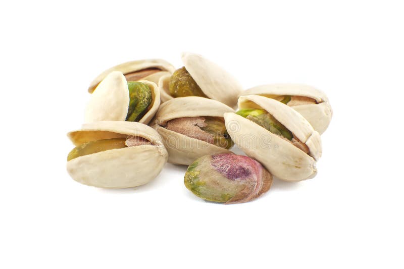 Pistachio Nuts in Shell Isolated on White Background Stock Photo ...