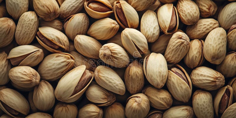 Pistachio Nuts in Their Shells Arranged in a Natural Pattern for ...