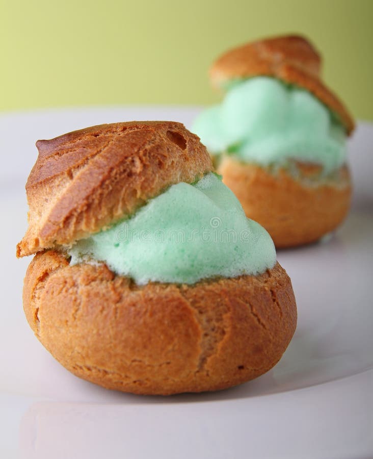 Pistachio profiterole stock photo. Image of pastry, cream - 20456704