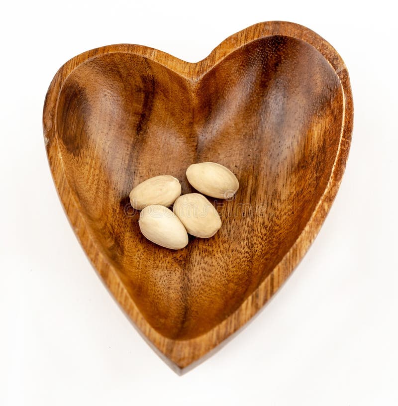 Pistachio in Shell Grain Complex Closed in a Wooden Plate in the Shape ...