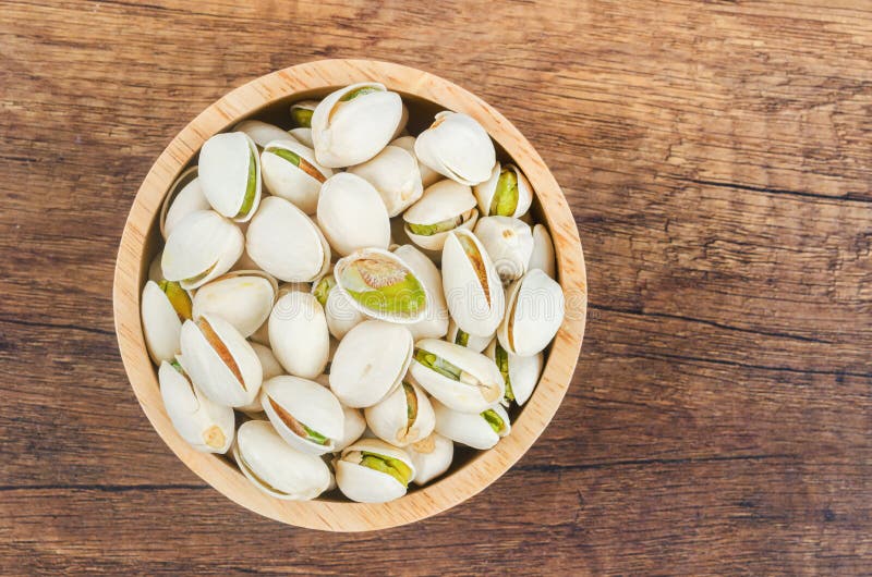 Pistachio in Shell Nuts in Bowl Stock Photo - Image of nature, heap ...