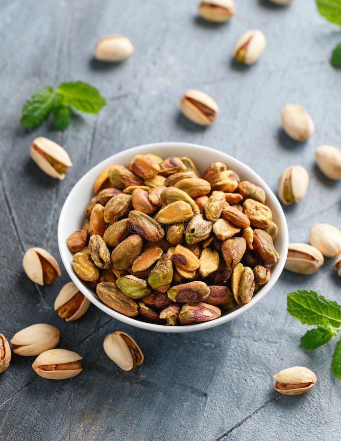 Pistachio Shell Nuts in White Bowl. Healthy Food Stock Photo - Image of ...