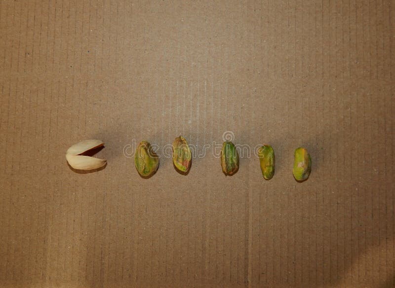 Pistachio Pac man stock photo. Image of home, close - 142248268
