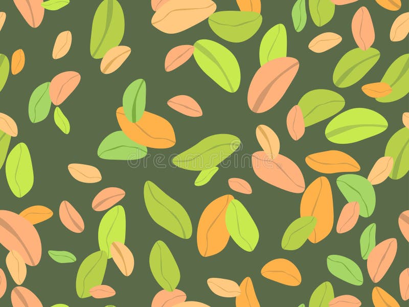 Pistachios Seamless Pattern. Background with Green Nuts, Pistachios and ...