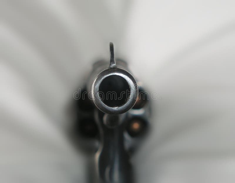 Pistol aiming at viewer stock image. Image of caliber, danger - 85373